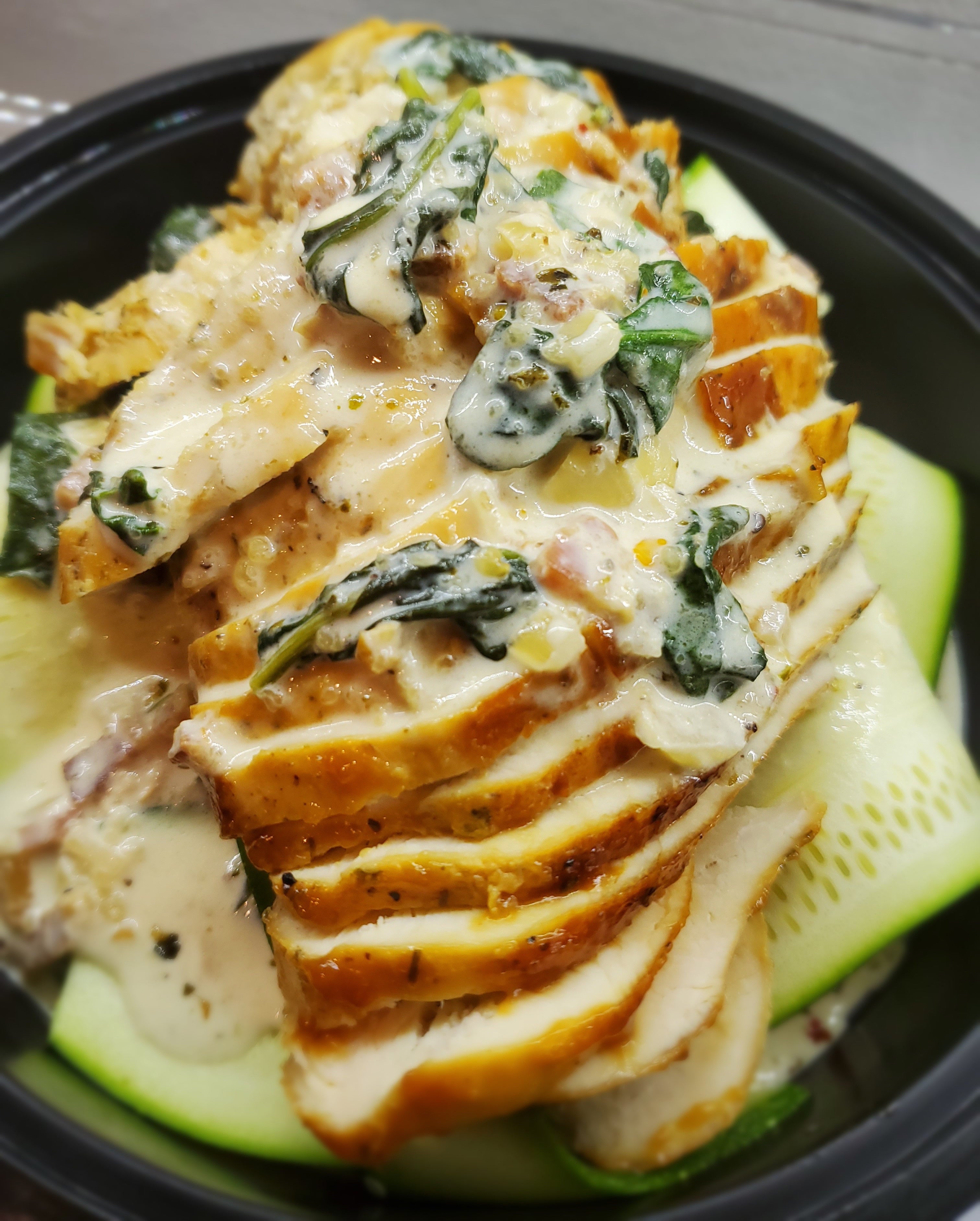 Garlic Butter Chicken with Spinach & Bacon | Ramelles Catering Services
